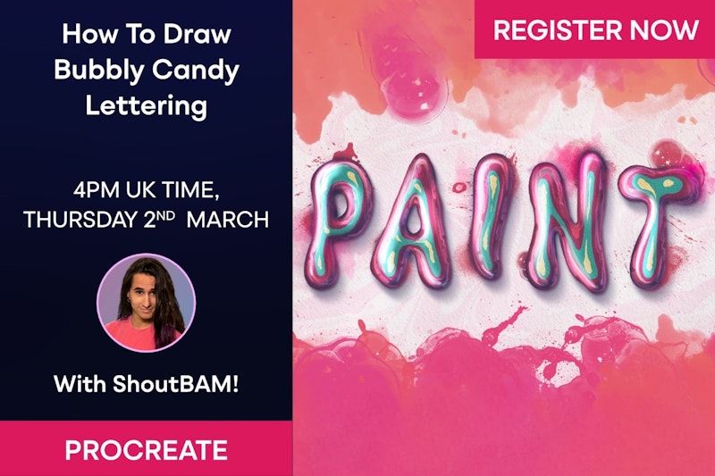 How To Draw Bubbly Candy Lettering with ShoutBAM! - Crowdcast