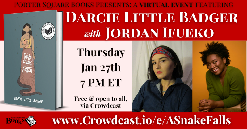 Darcie Little Badger with Jordan Ifueko, A Snake Falls to Earth - Crowdcast