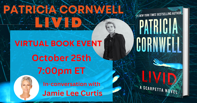 Patricia Cornwell's LIVID | Virtual Book Event - Crowdcast